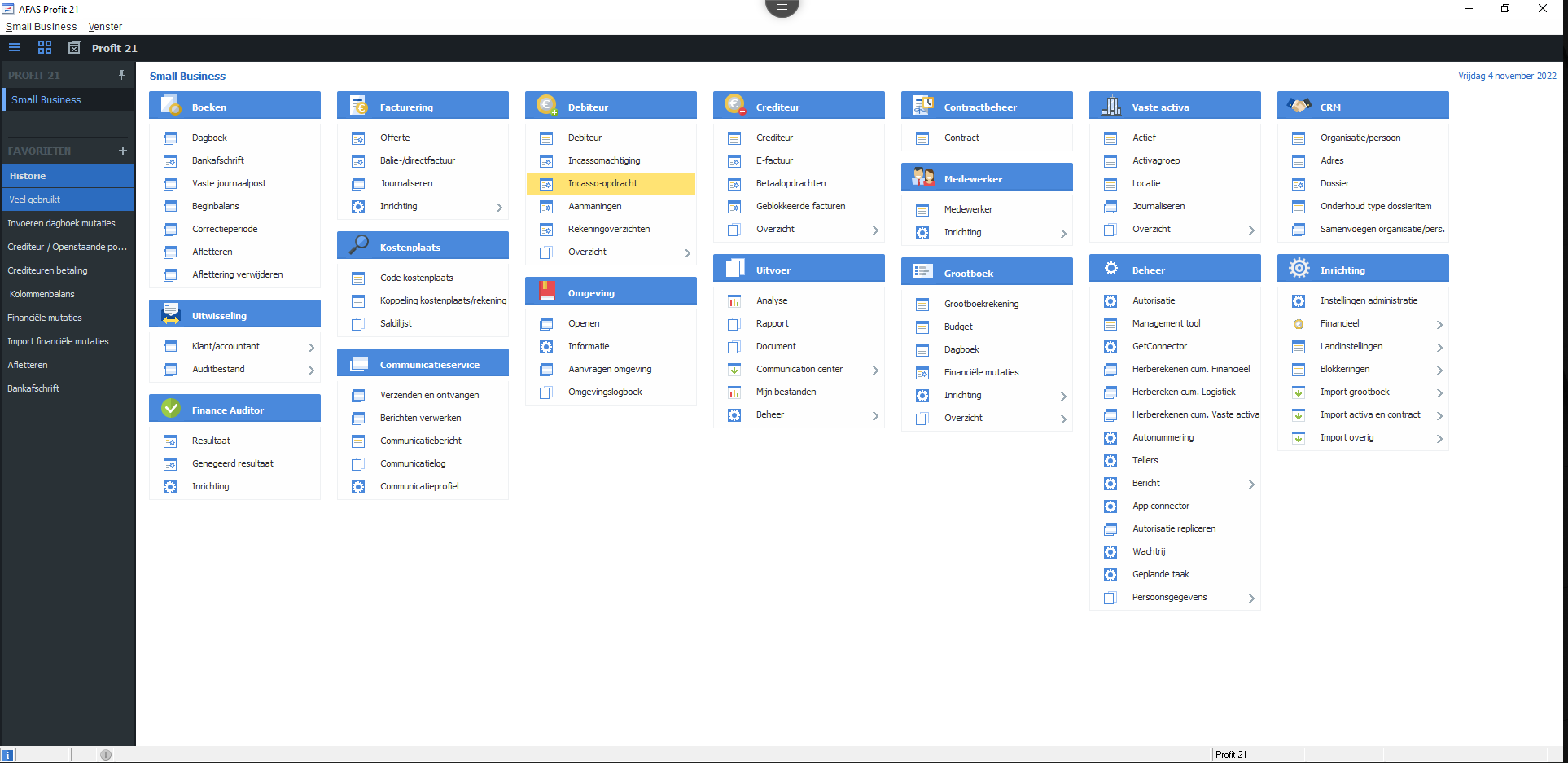 Conversie van het grootboekrekeningschema